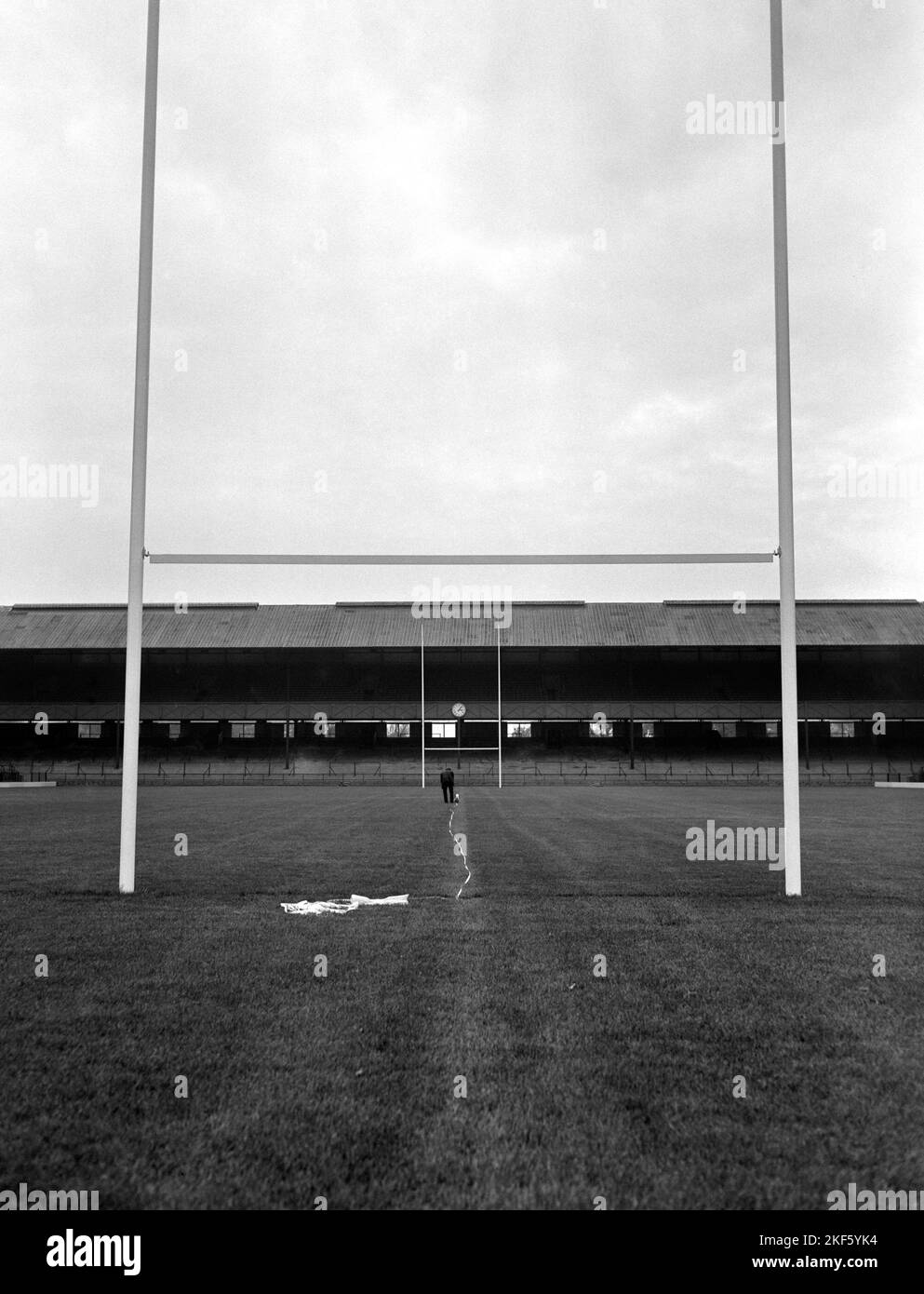 The new sports ground measuring aid made for rugby pitches being used ...