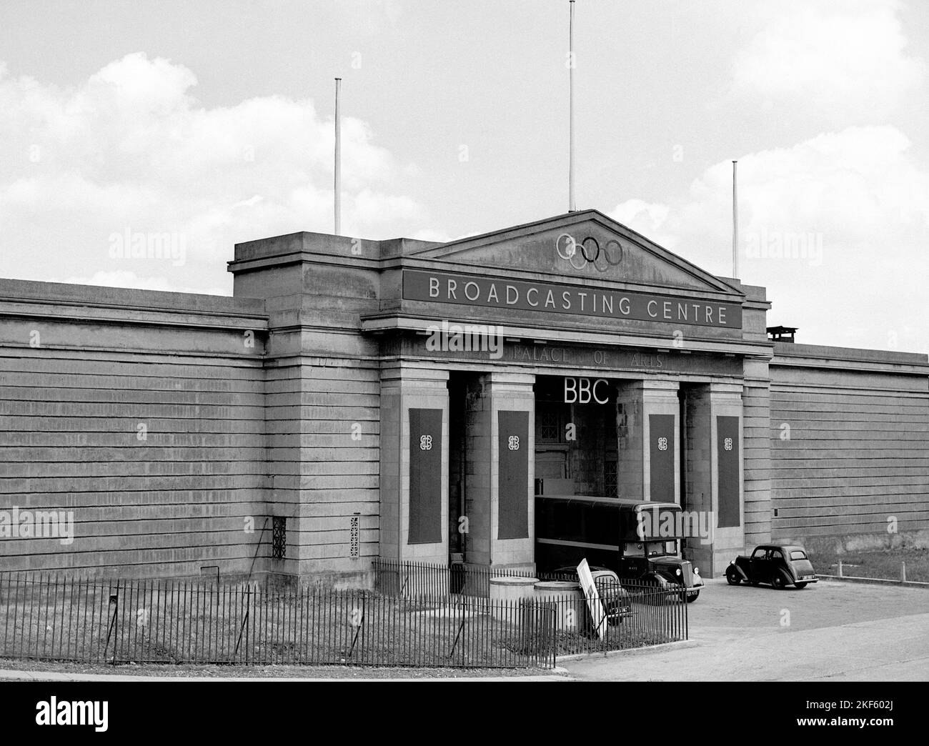 Exterior shot of the BBC Broadcasting Centre at the Palace of Arts ...