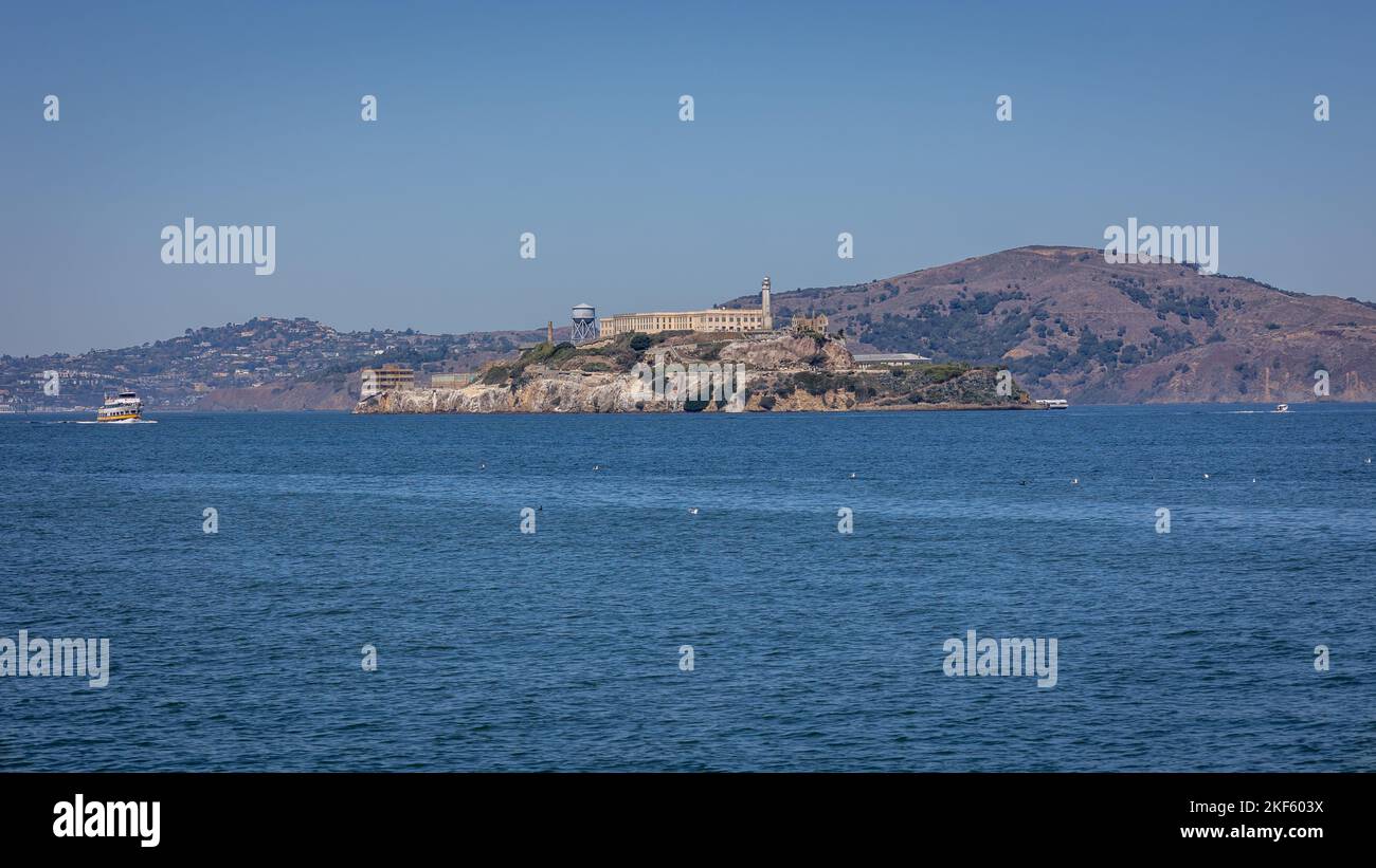 View of Alcatraz, it is an island in the San Francisco Bay. From 1934 ...