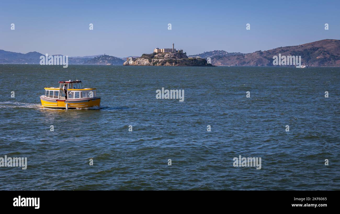 View of Alcatraz, it is an island in the San Francisco Bay. From 1934 ...
