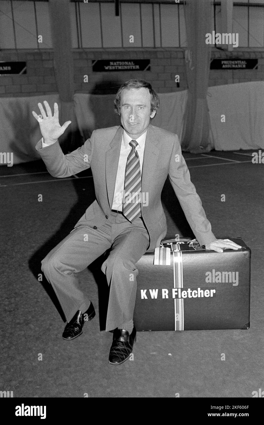 England captain Keith Fletcher waves goodbye to Blighty as he prepares ...