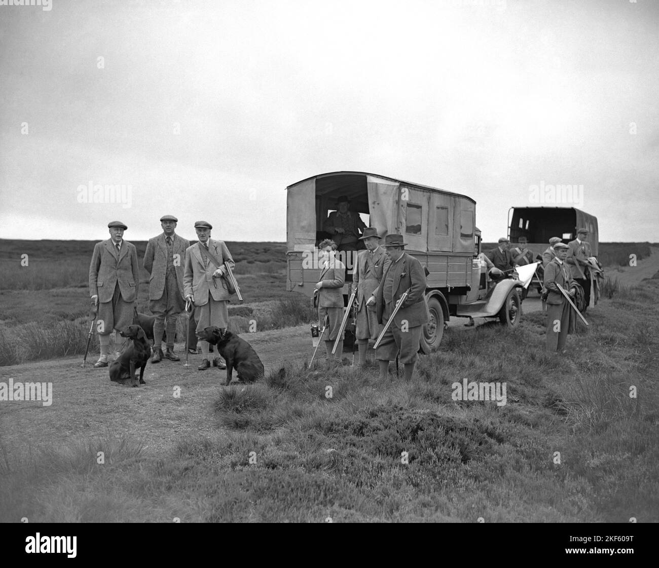 Left to right; Major Collins, RW Thompson, Lord Swinton, James Dugdale ...