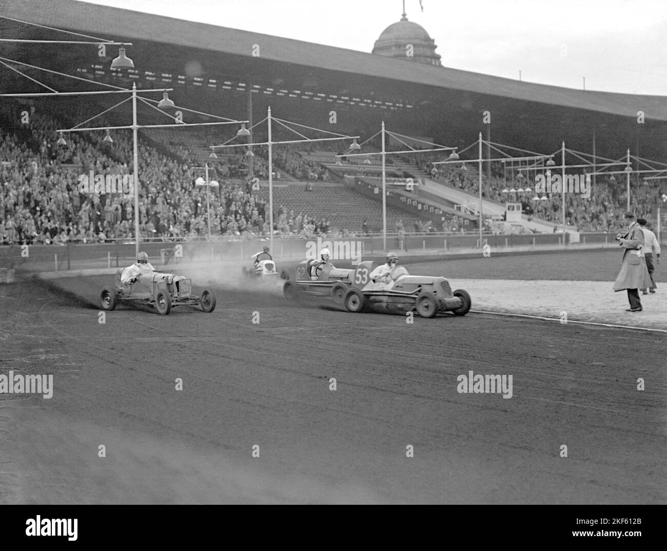 Midget cars racing at Wembley Stadium Stock Photo - Alamy