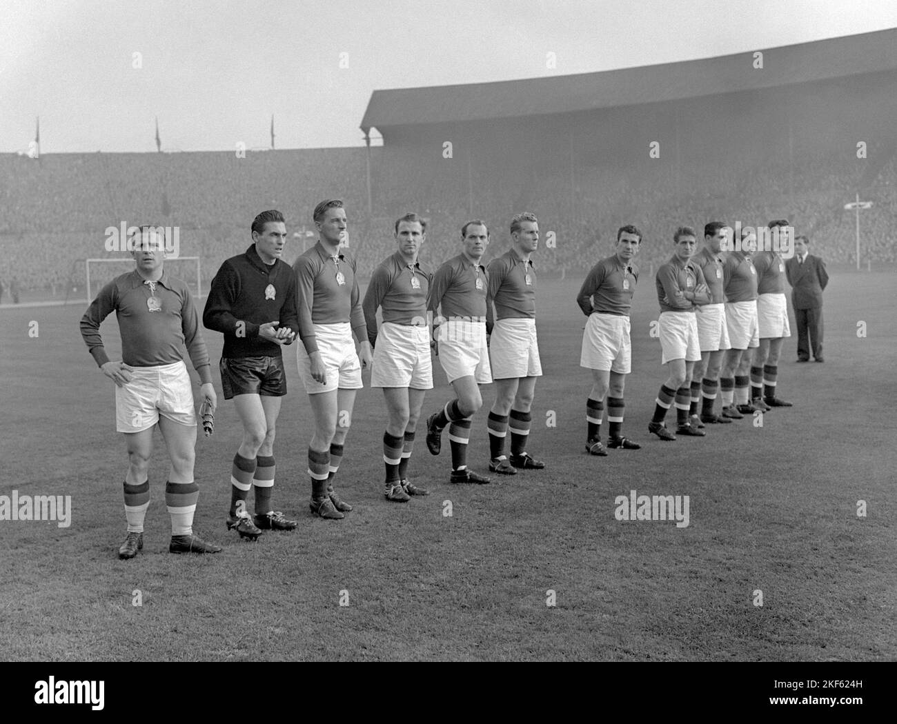The Hungarian team line up before the match Stock Photo - Alamy
