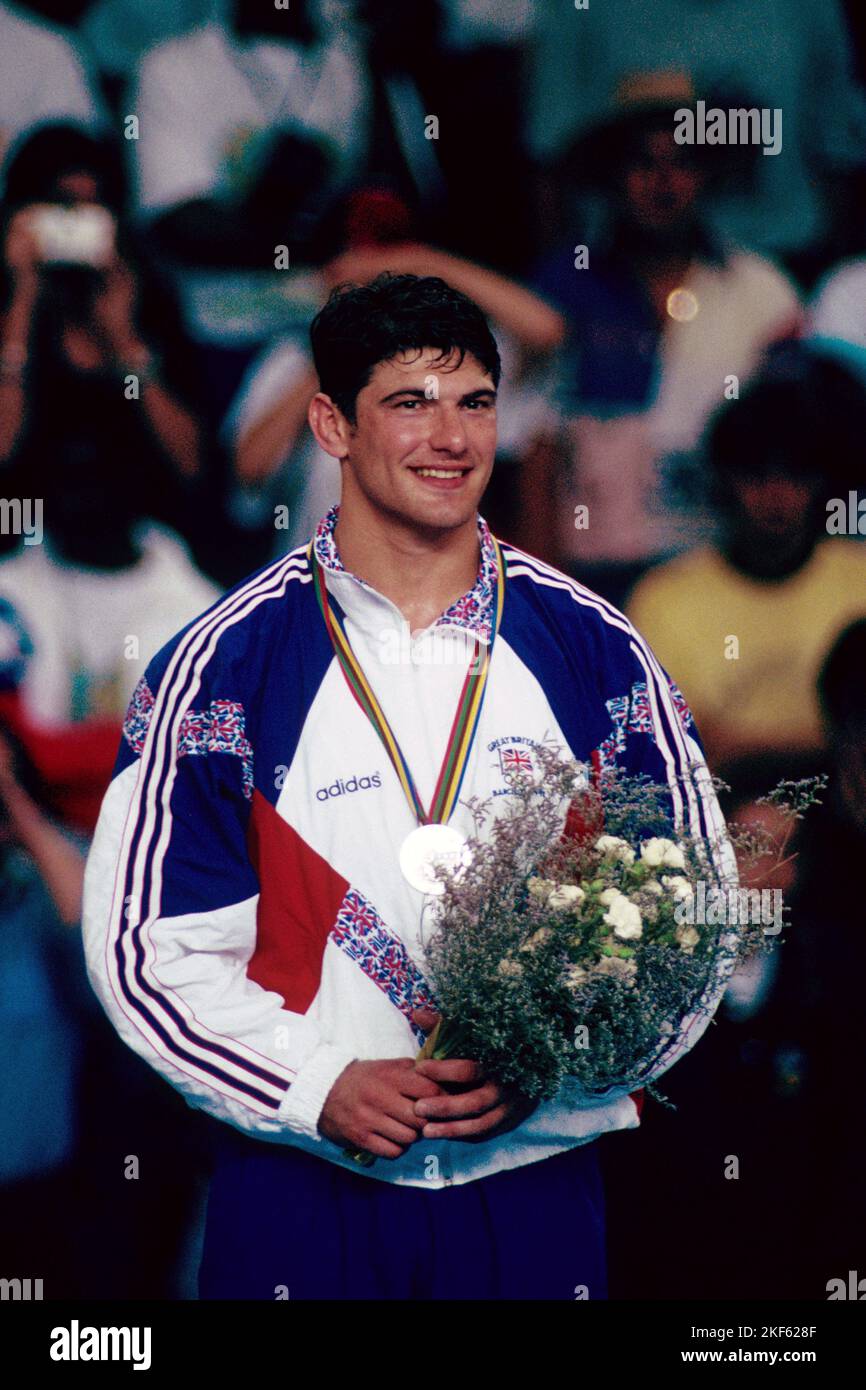 Great Britain's Ray Stevens, after winning the silver medal in the men ...