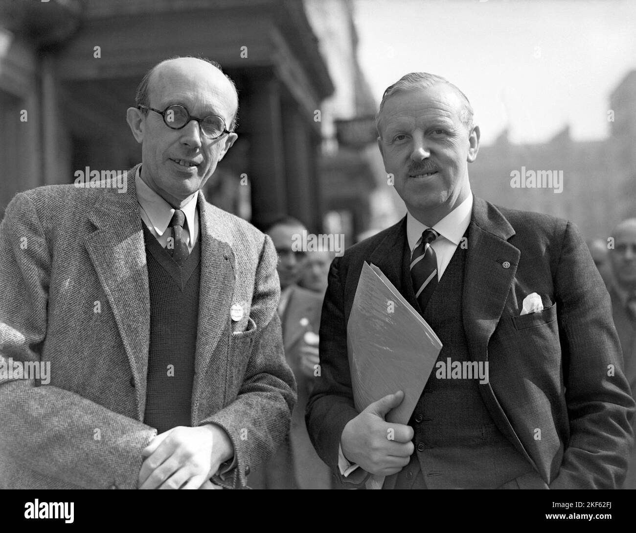 Stanley Rous, right, Secretary of the Football Association, and former ...