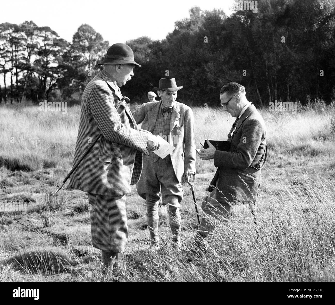 The judges confer - Lt Col GP Humphrey, Captain NW Tredimmick and WD ...