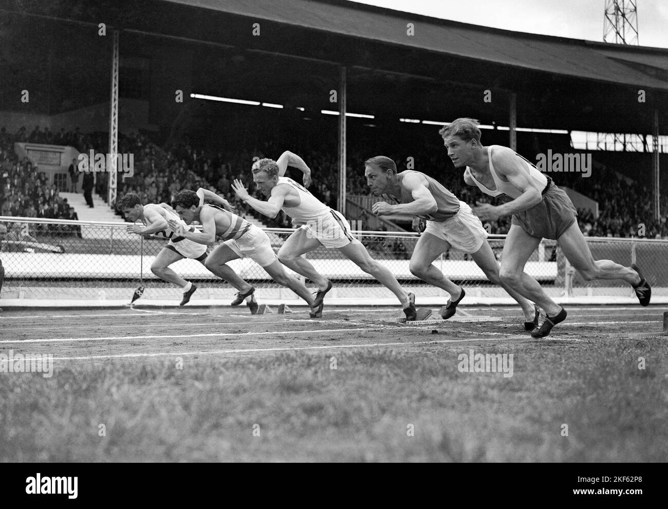 100 Yd heat won by John Bartram: L-R: Jan Kleyn, J heaton, GD Cohen ...