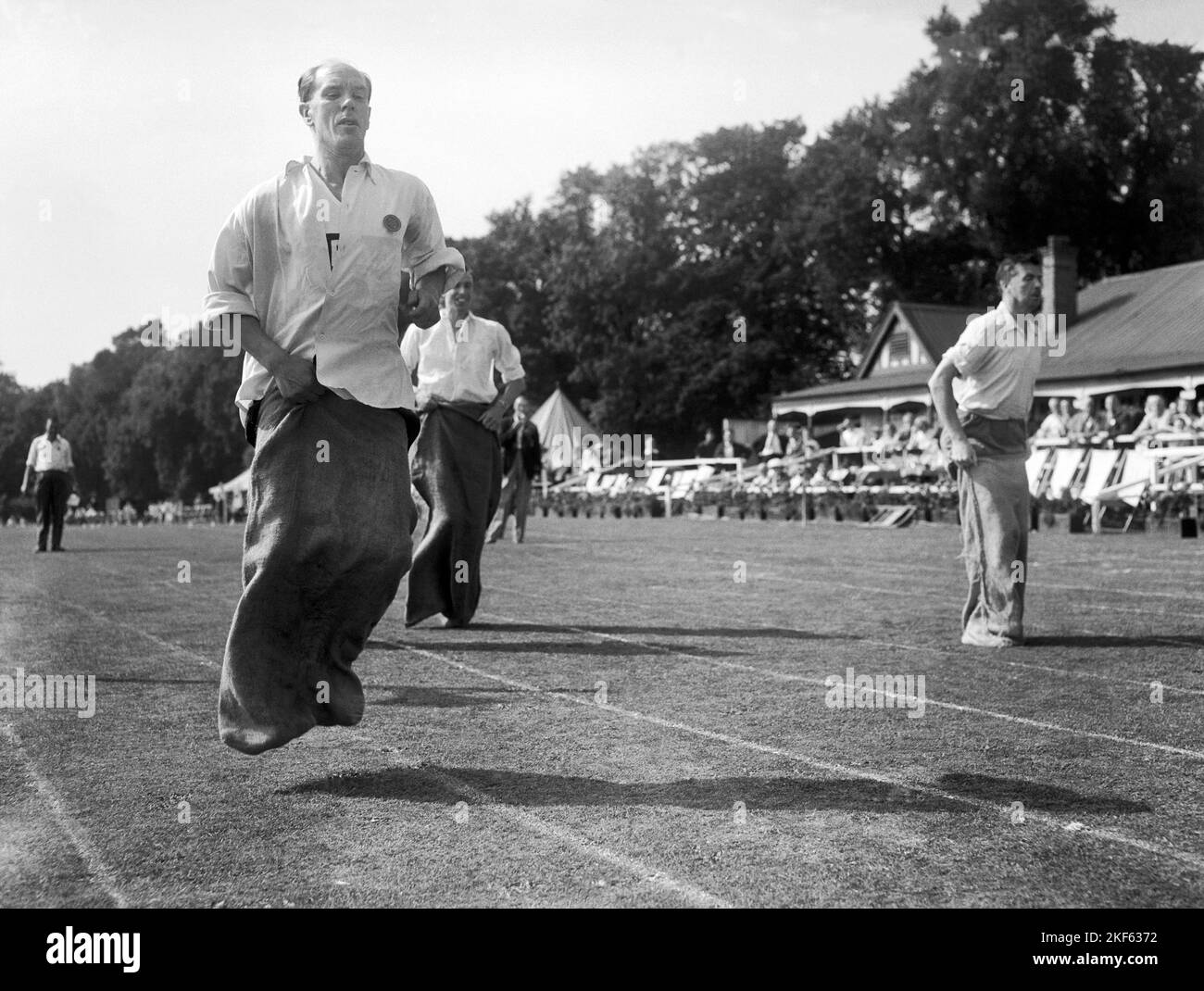 The Sack race Stock Photo - Alamy