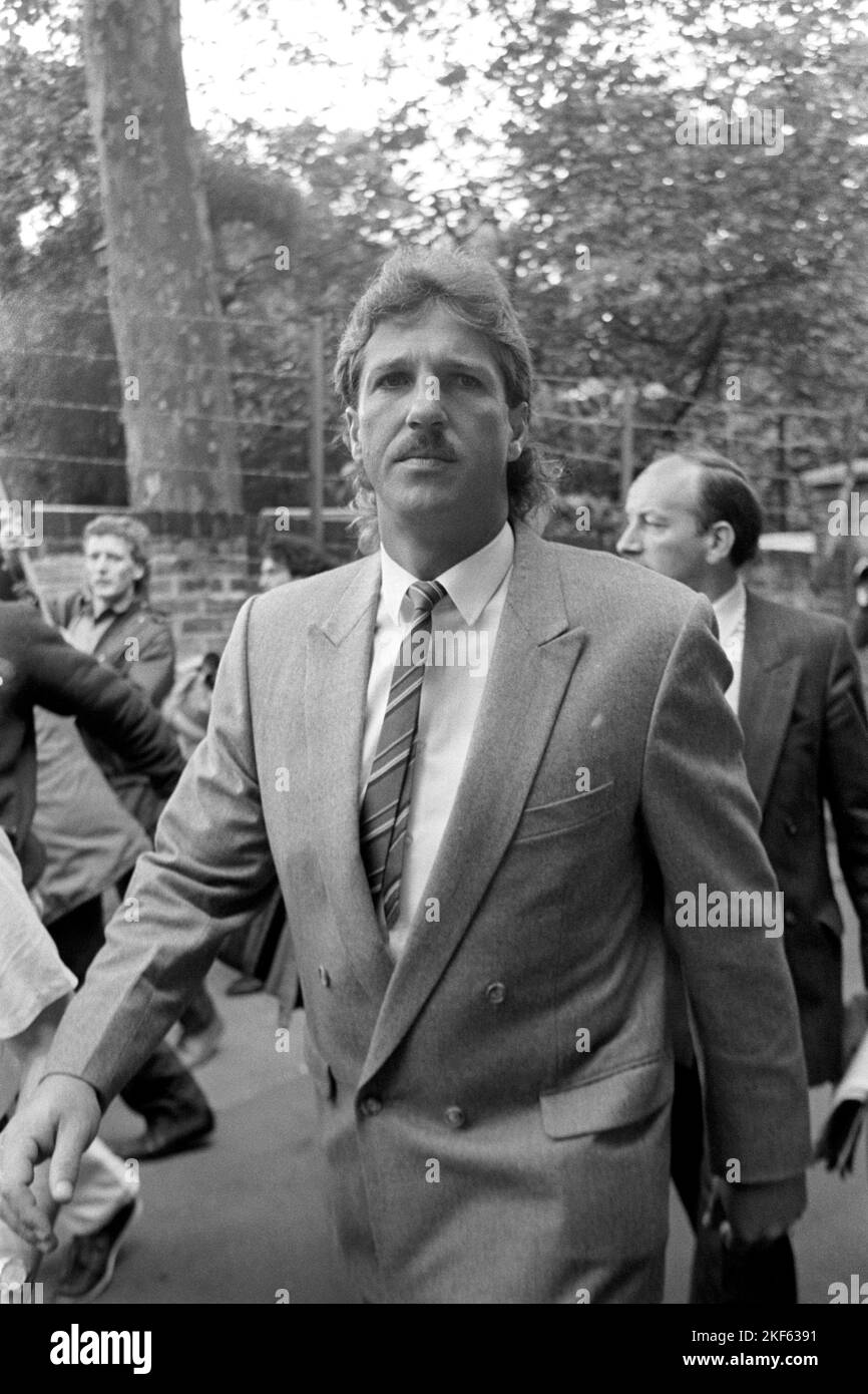 Cricketer Ian Botham arrives at Lord's for his disciplinary hearing ...