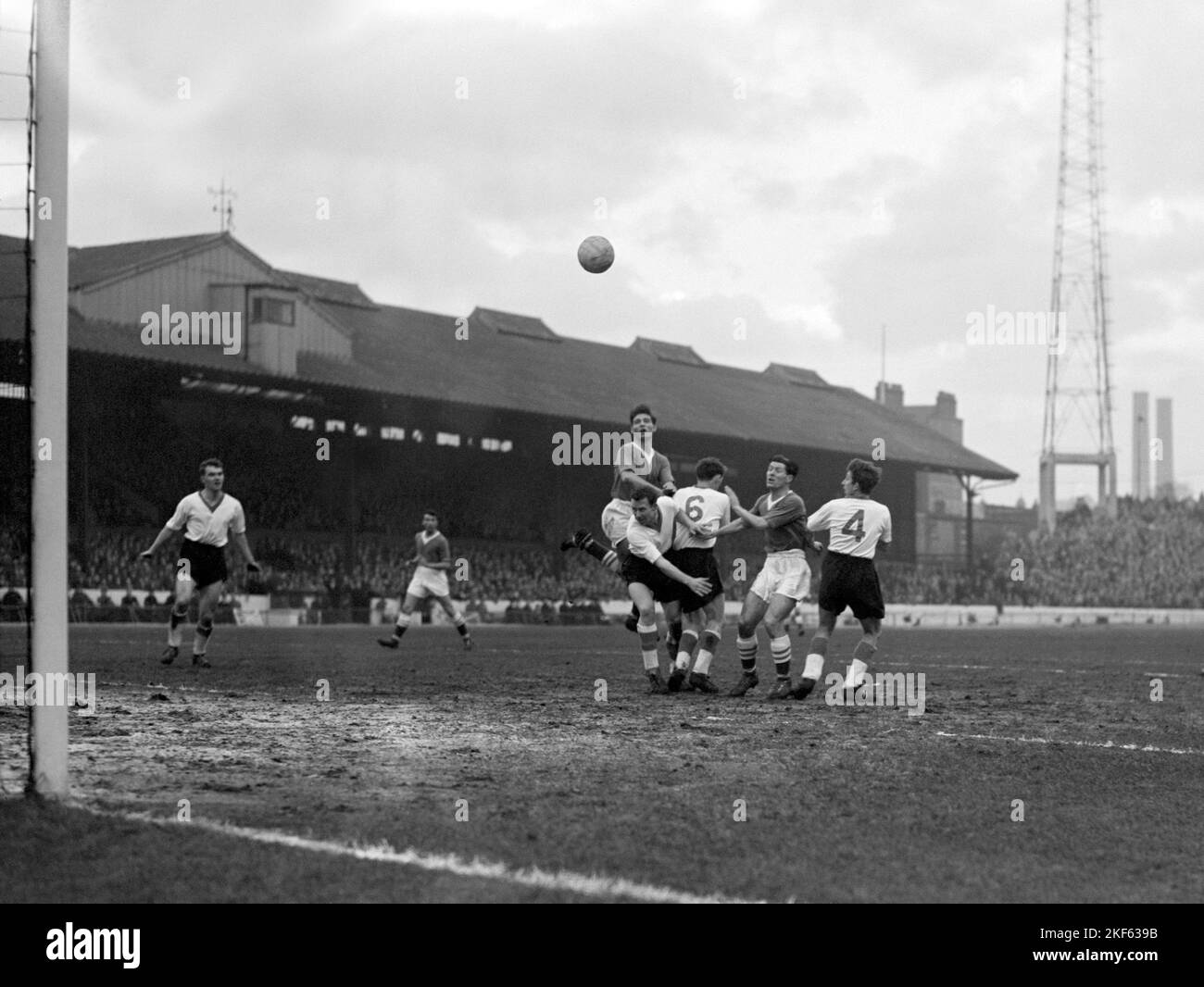 Ronald Tindall, the Chelsea centre-forward Towers above Kenneth Rea the ...