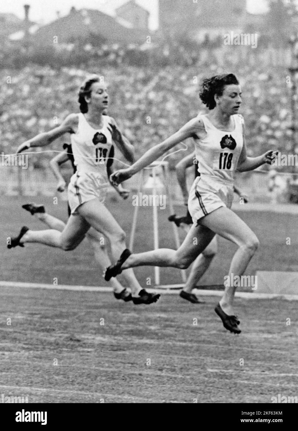 Marjorie Jackson of Australia winning the Women's 220 yards final from ...