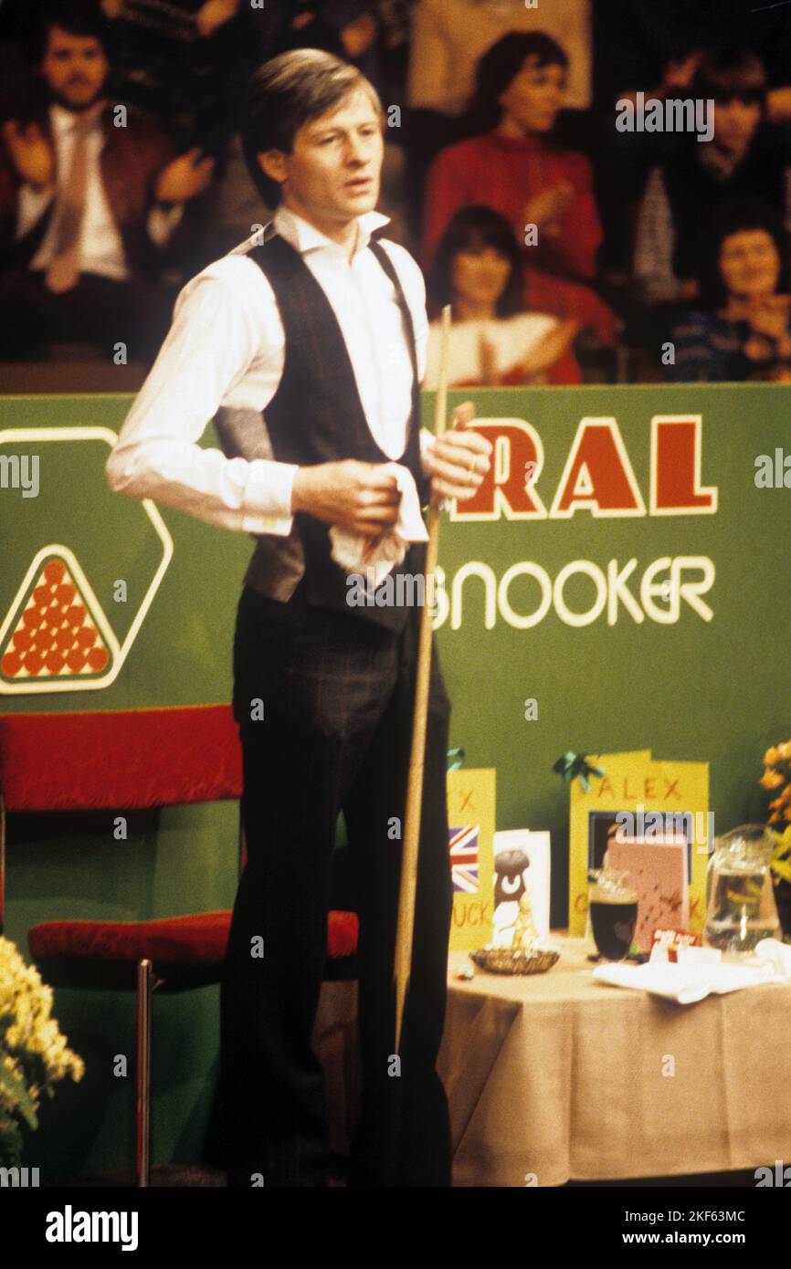Alex Higgins prepares to approach the table during the final. On his ...