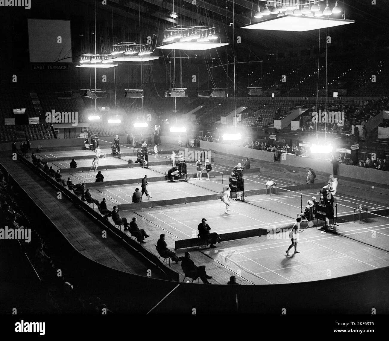 A general view of the championship in progress at the Empire Pool ...
