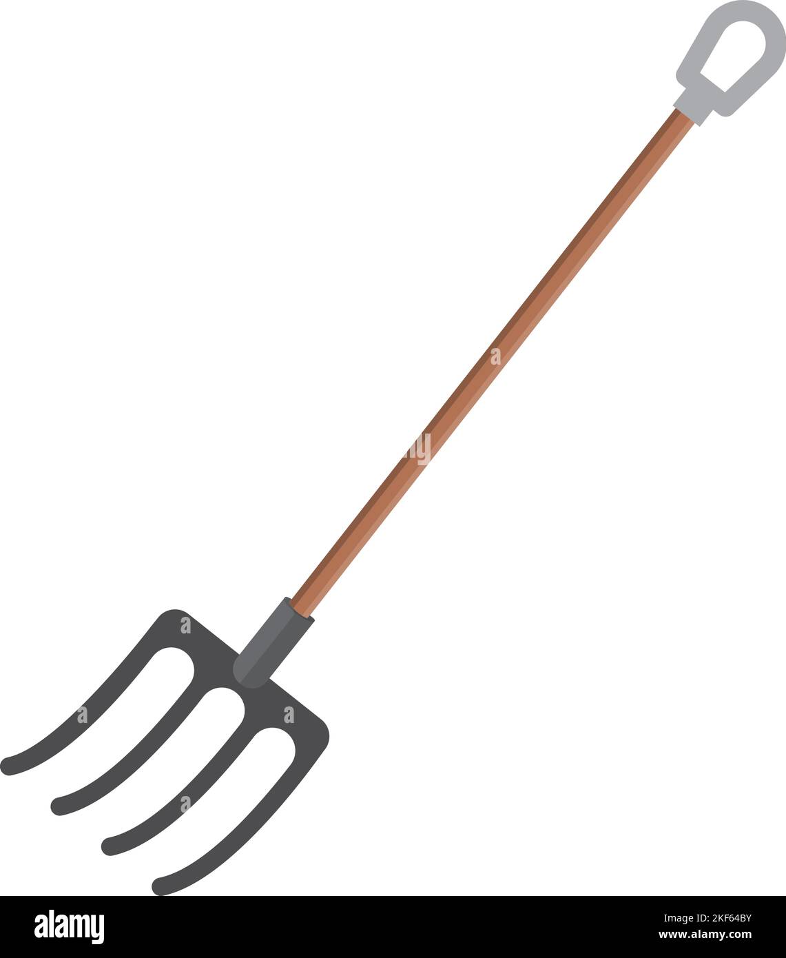 Pitchfork icon. Farmer tool. Cartoon rural equipment Stock Vector Image ...