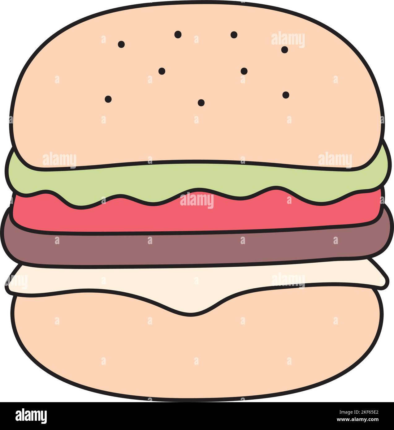 burger food minimalist Stock Vector Image & Art - Alamy