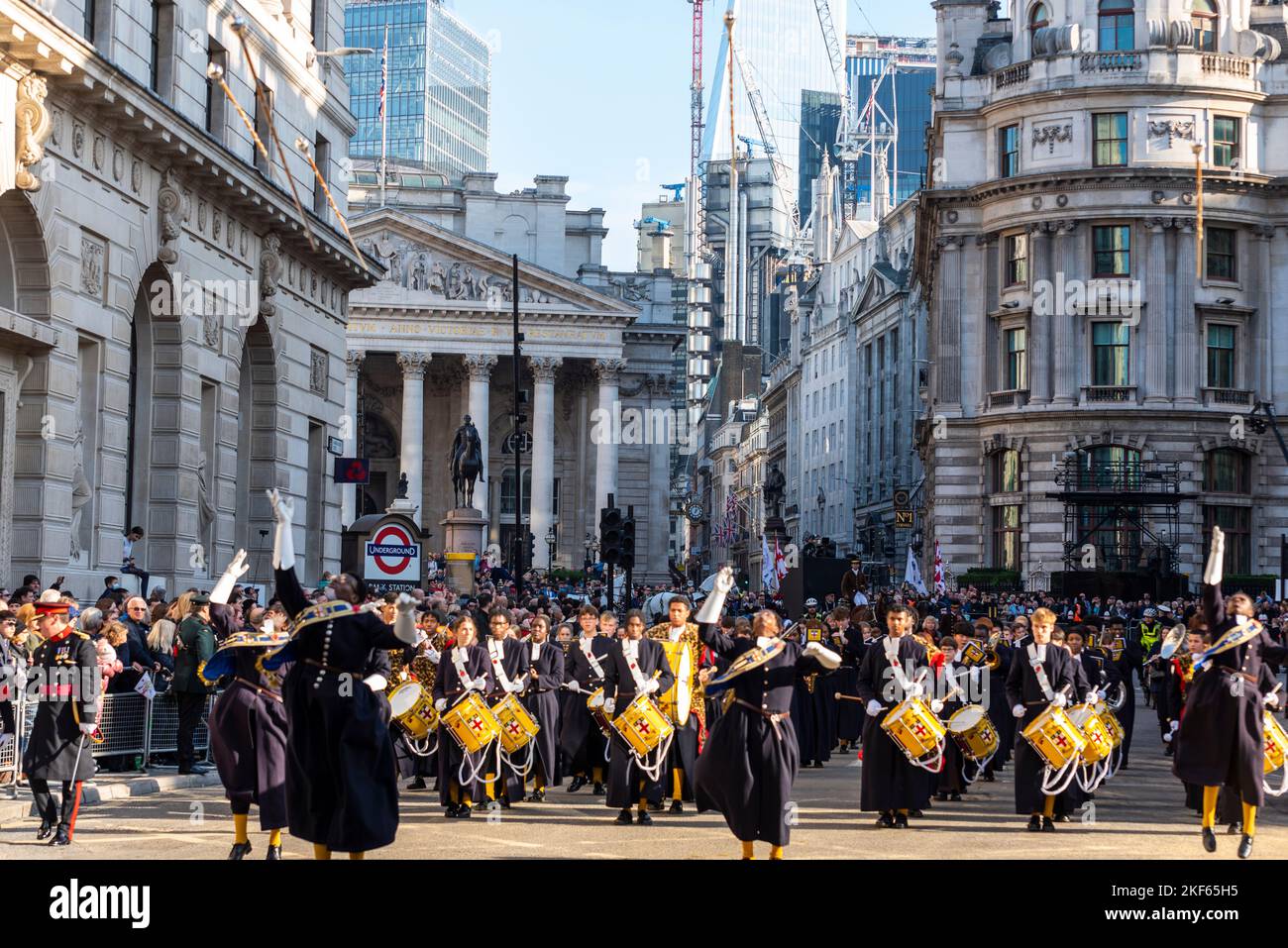CHRIST’S HOSPITAL SCHOOL BAND at the Lord Mayor's Show parade in the ...