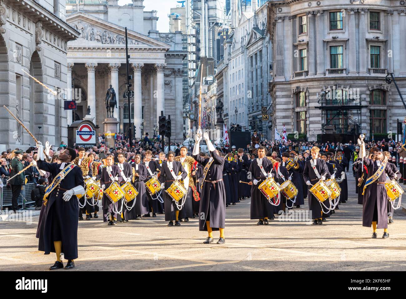 CHRIST’S HOSPITAL SCHOOL BAND at the Lord Mayor's Show parade in the ...