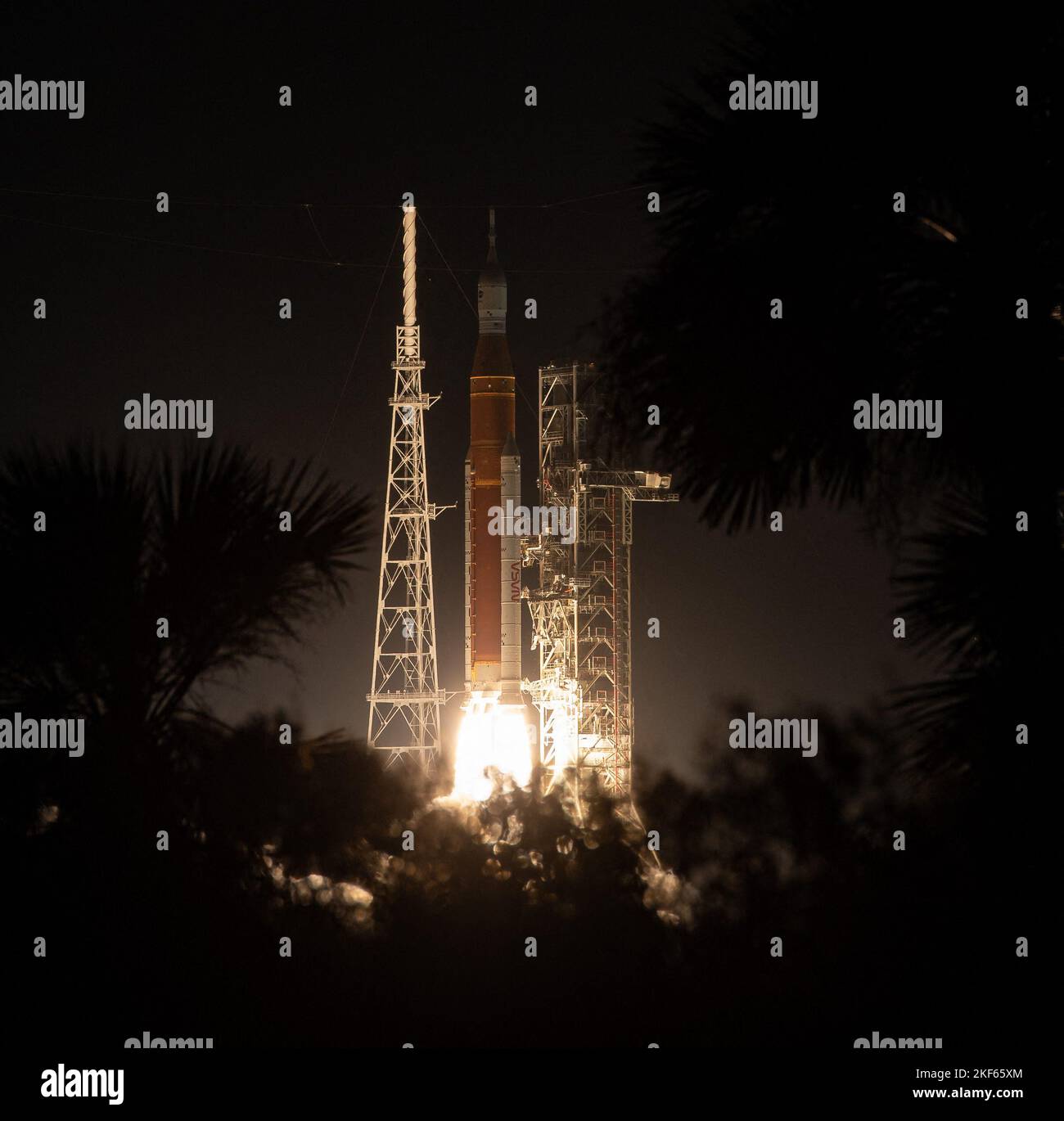Nasas Space Launch System Rocket Carrying The Orion Spacecraft