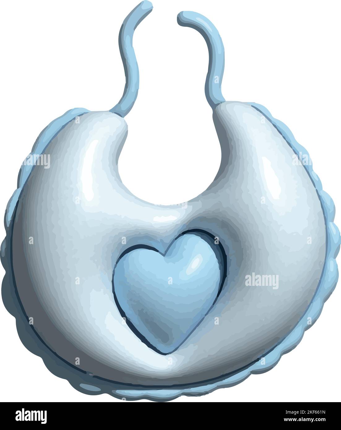 Baby boy blue bib Stock Vector Images - Alamy