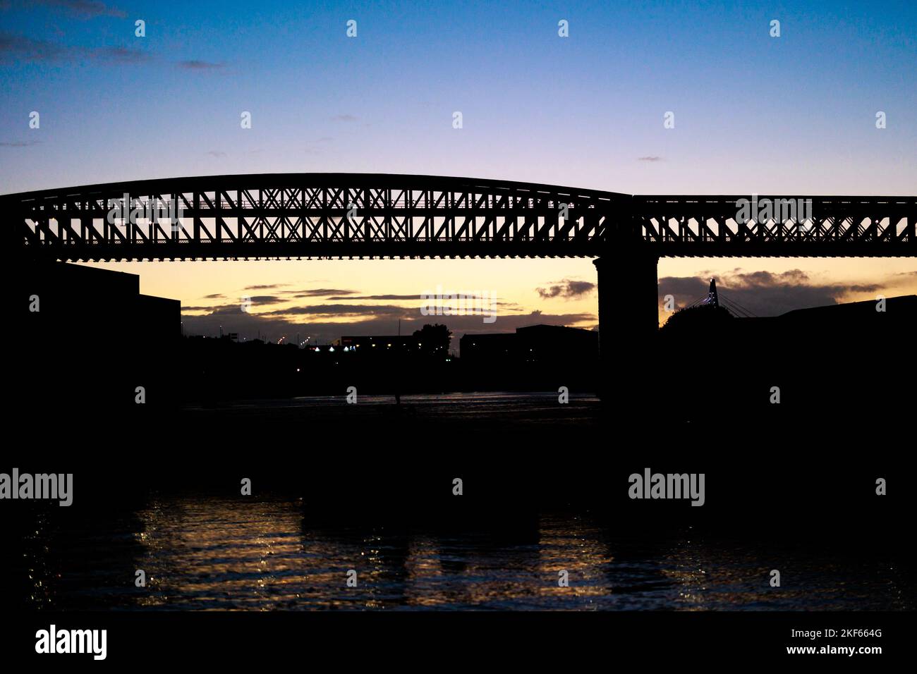 Sunderland UK: 1st oct 2022: The Queen Alexandra Bridge at the River ...