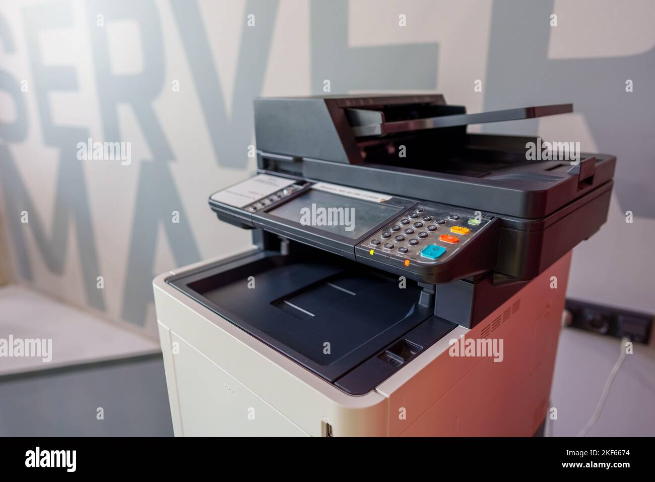 Multifunction printer equipment for scanning and copy paper in office ...
