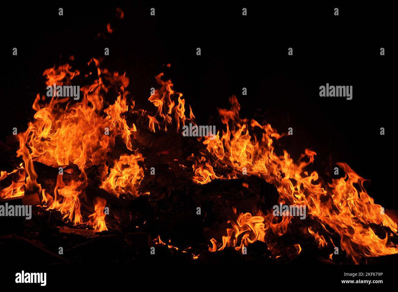 Fire flames at the night, background photo Stock Photo - Alamy