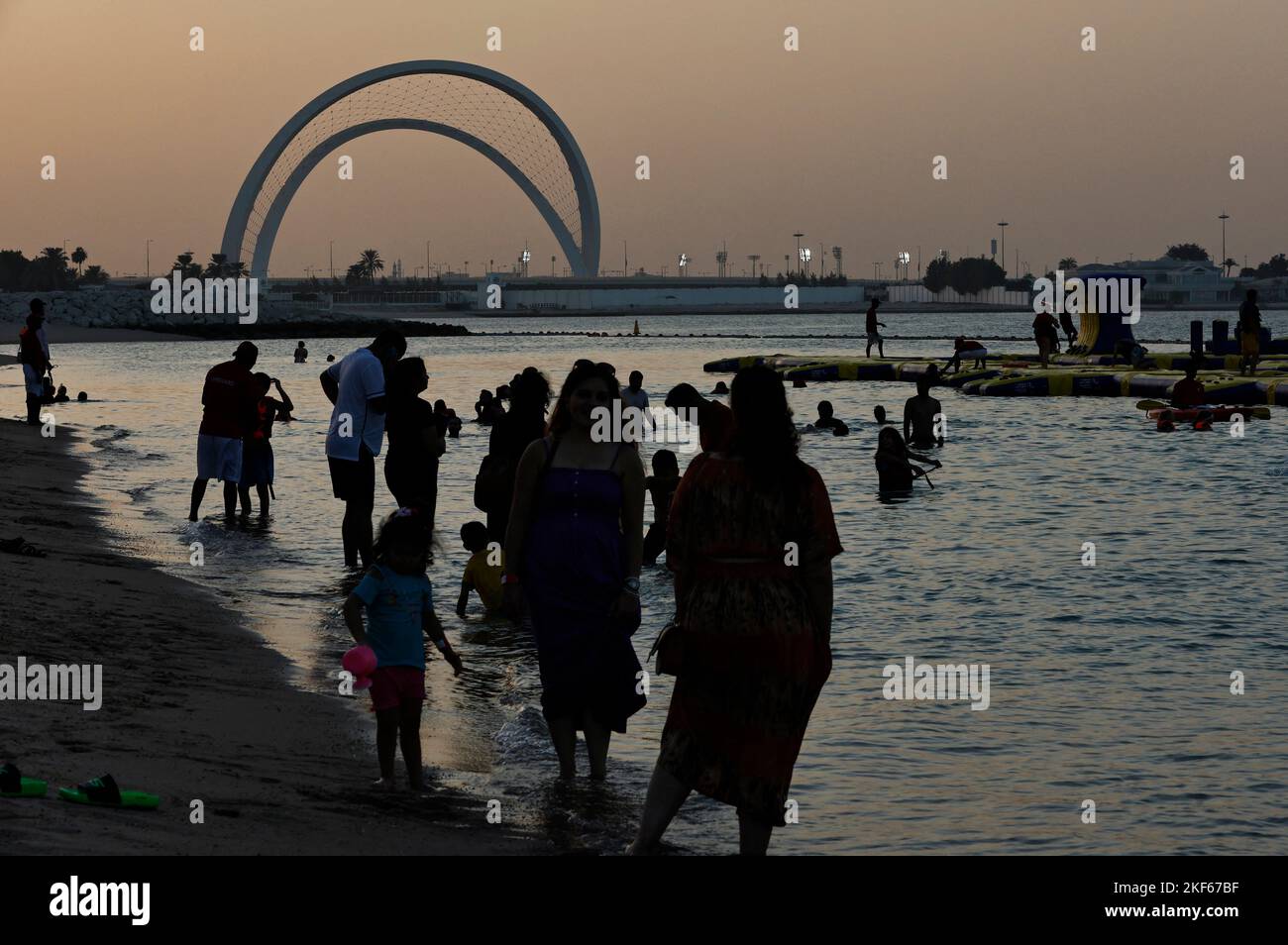 Doha beach club hi-res stock photography and images - Alamy