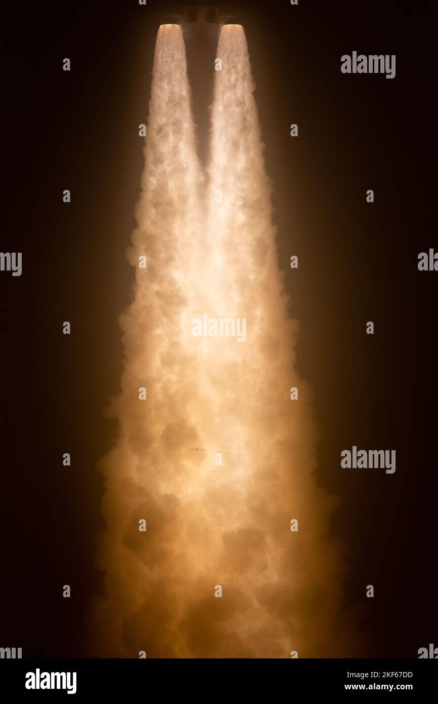 Cape Canaveral, USA. 16th Nov, 2022. NASA's Space Launch System rocket carrying the Orion ...