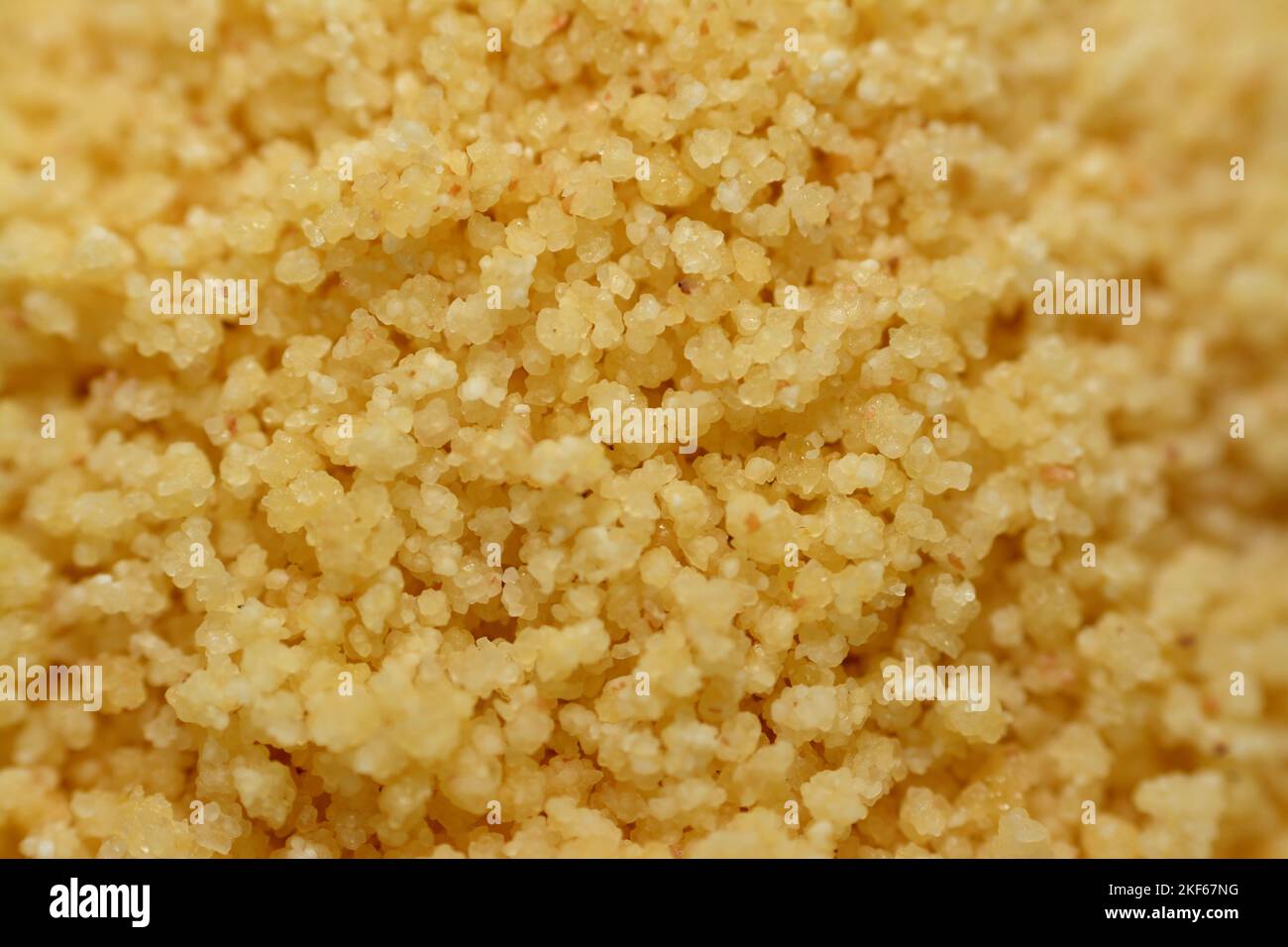 Arabian Cuisine dish of small steamed granules of rolled durum wheat ...