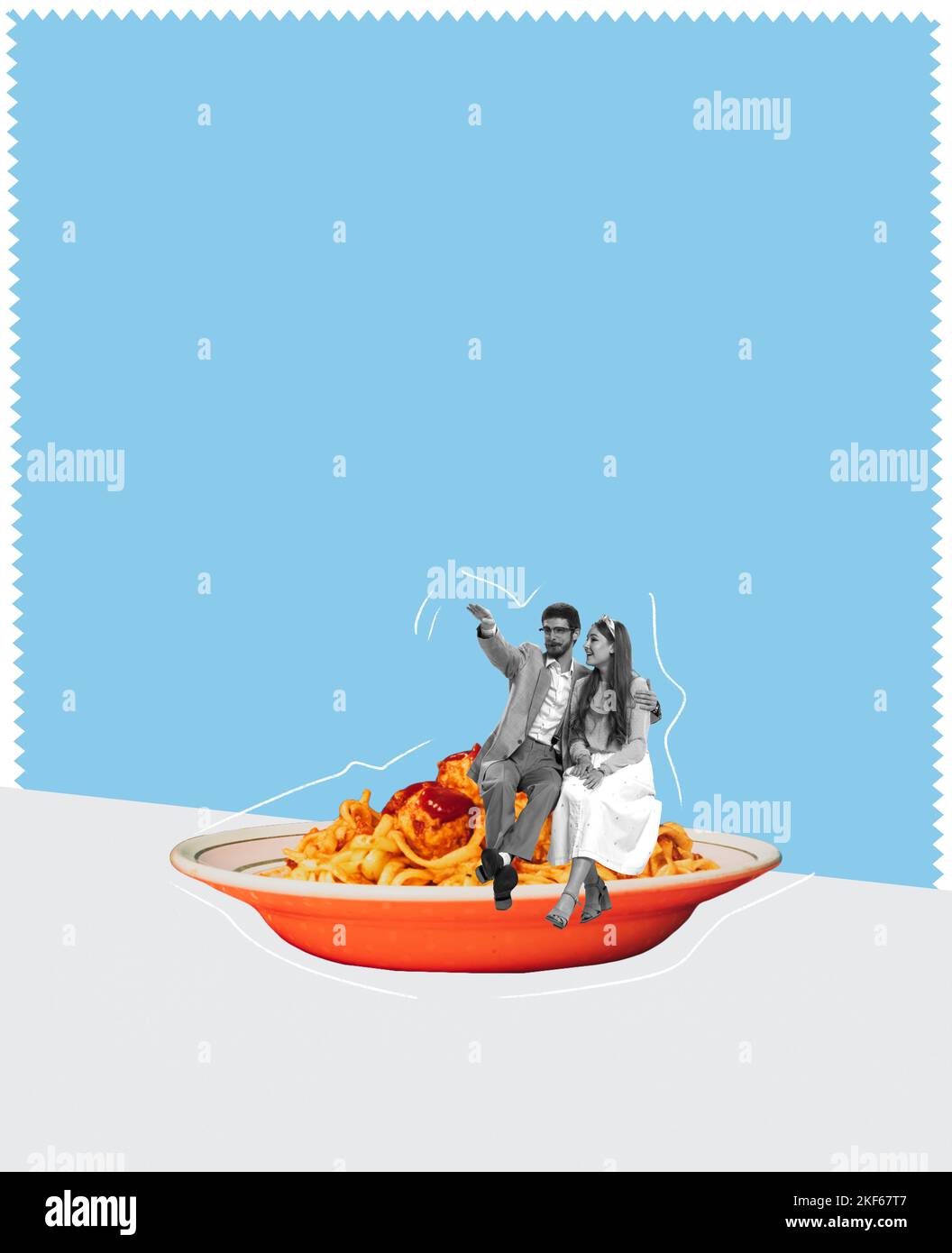 Food pop art photography. Contemporary art collage. Creative design ...