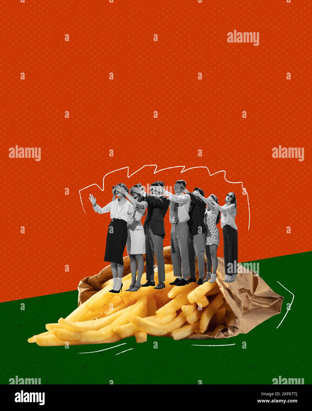 Food pop art photography. Contemporary art collage. Creative design ... Food pop art photography. Contemporary art collage. Creative design ...
