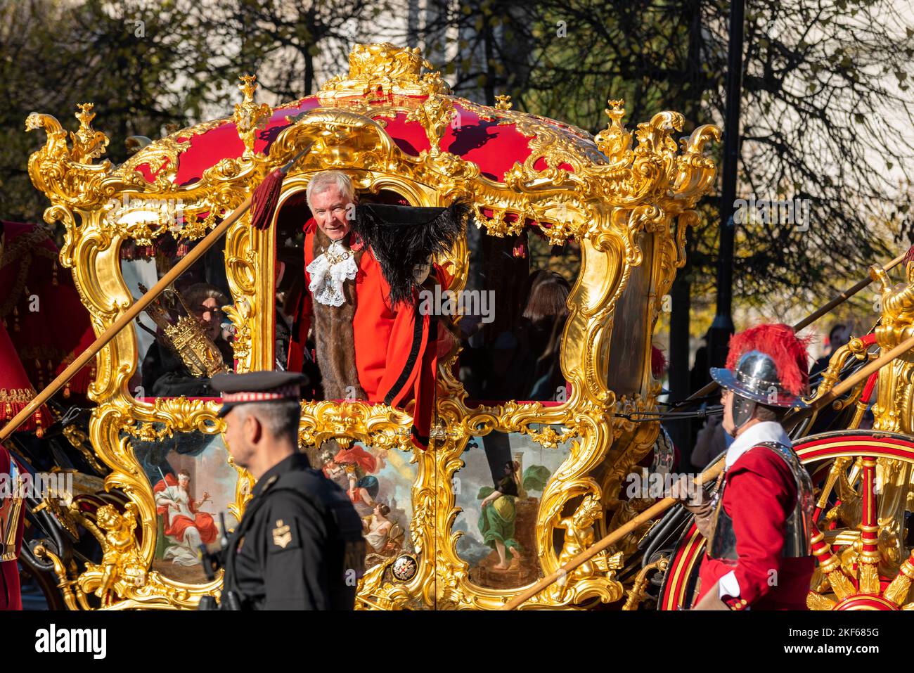Alderman Nicholas Lyons, the new Lord Mayor of London, in the Gold ...