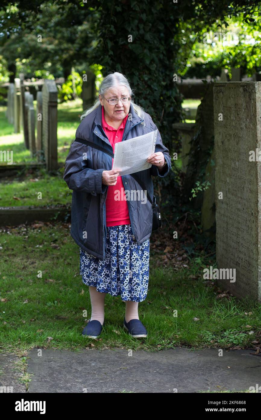 Sally Jones, notable local historian, poet and writer giving a speech ...
