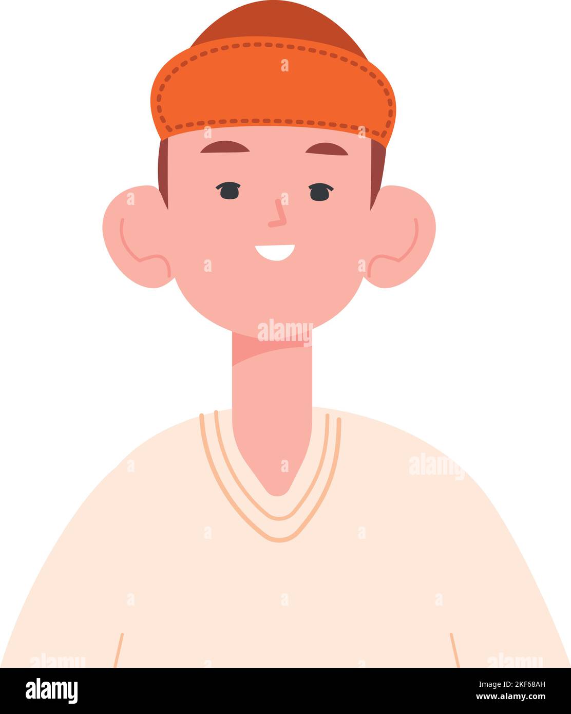 Happy kid avatar. Funny boy profile picture isolated on white ...