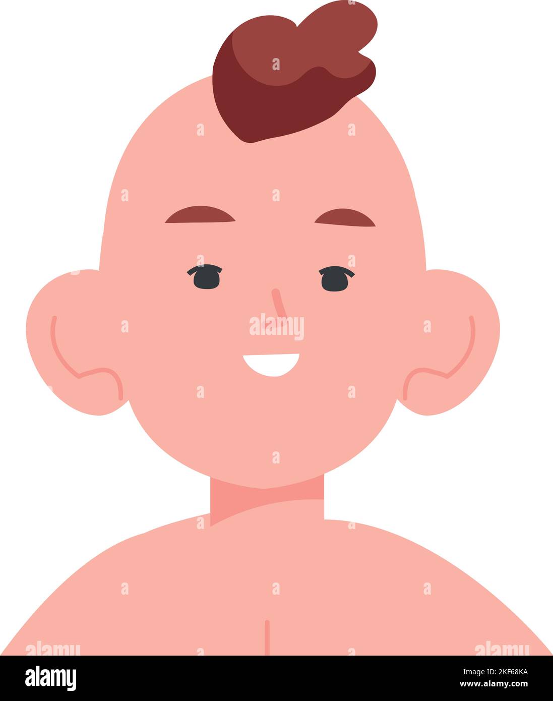 Toddler profile picture. Baby avatar. Child portrait isolated on white ...