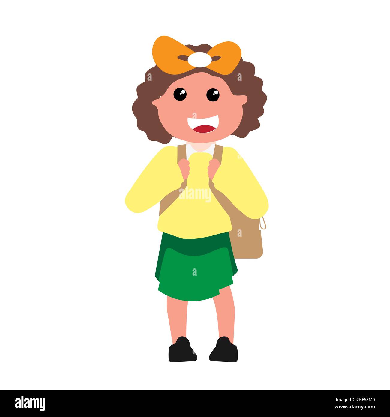 Cute children happy. flat design style minimal vector illustration ...