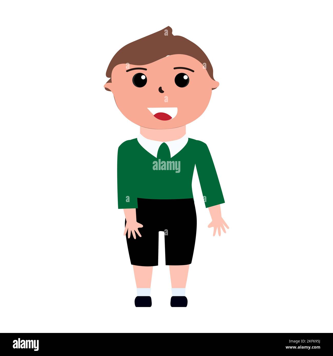 Cute children happy. flat design style minimal vector illustration ...