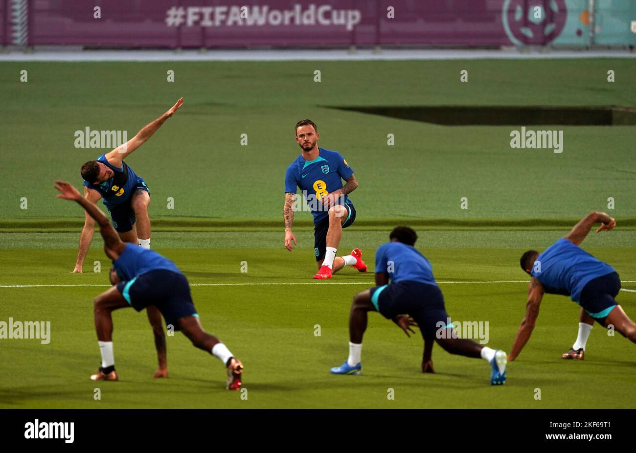 England's James Maddison during a training session at the Al Wakrah ...