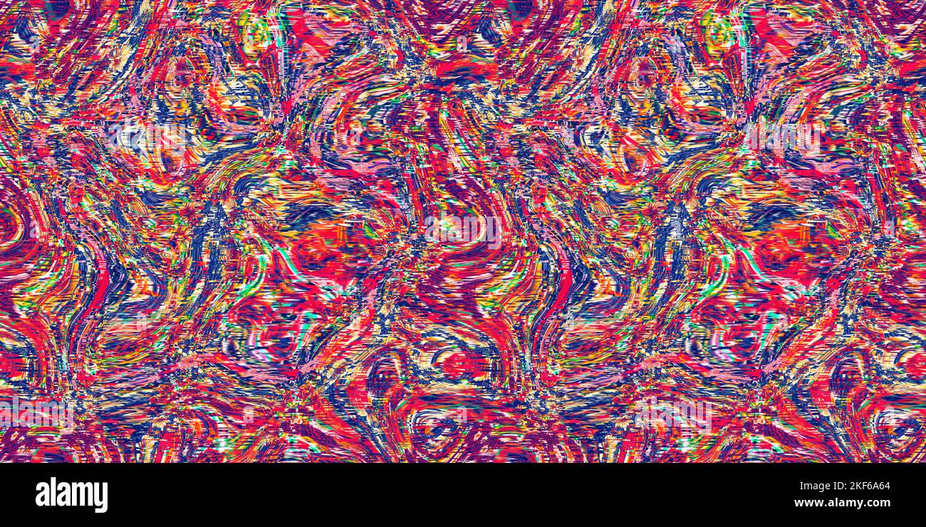 Vibrant pink distortion border. Bright colorful kitsch banner for fluid ...