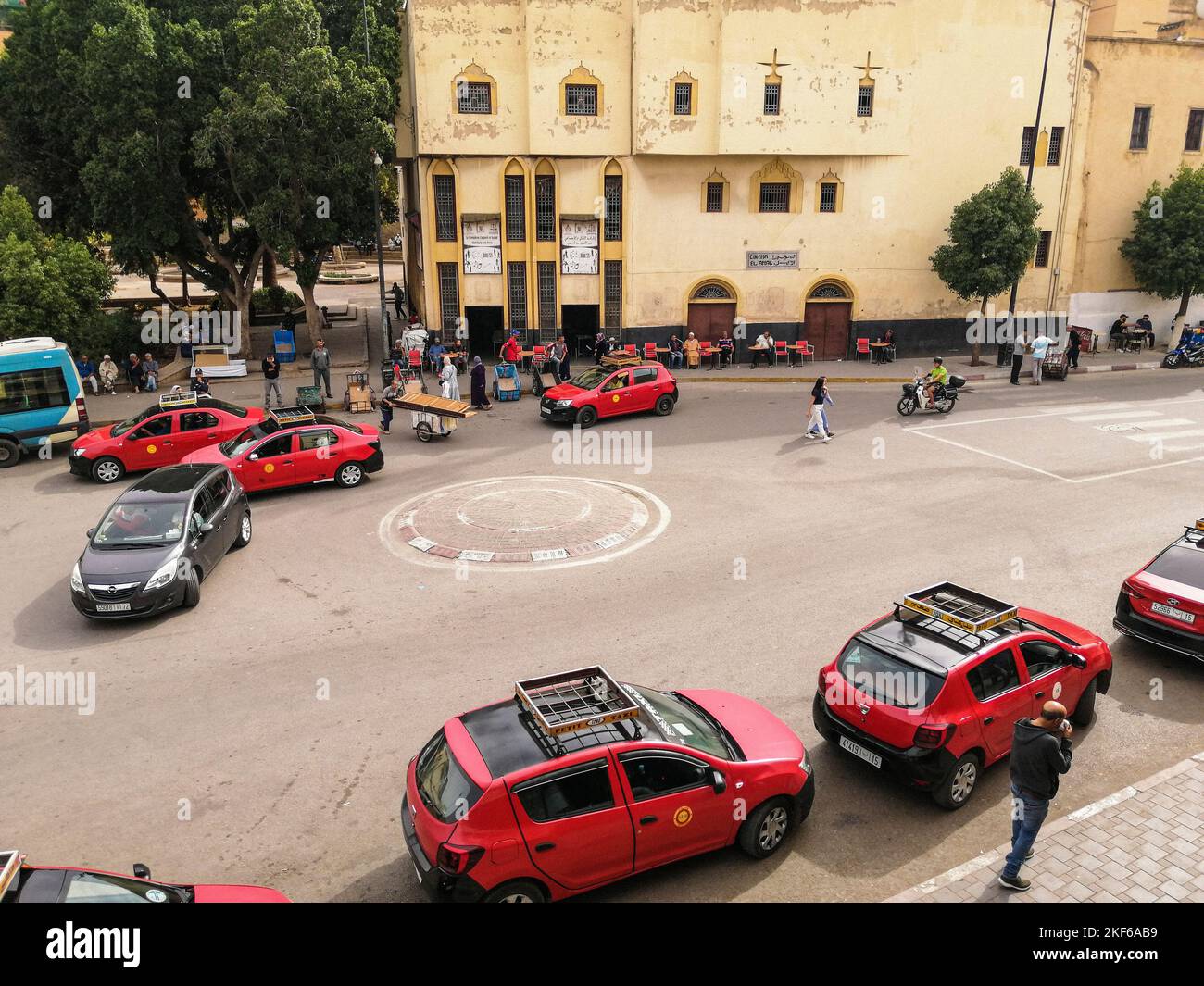 Morocco, Fes, taxi station Stock Photo - Alamy