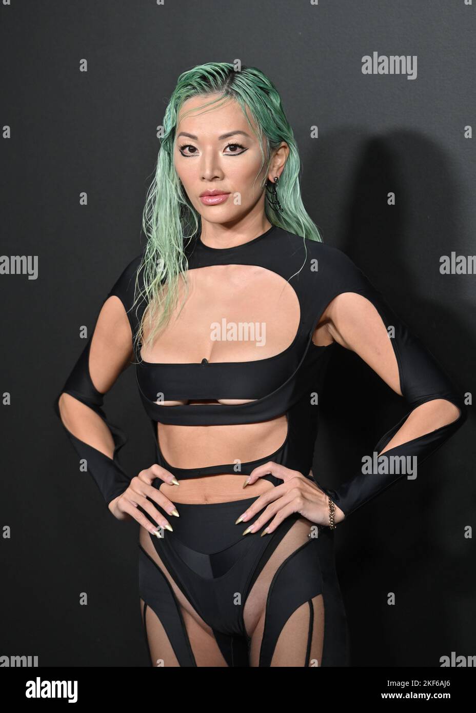 Tina Leung attends the Thierry Mugler: Couturissime opening night at Brooklyn Museum on November ...