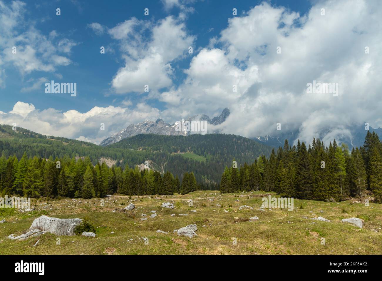 Mountain pass Sella di Rioda, Alps, Italy Stock Photo - Alamy