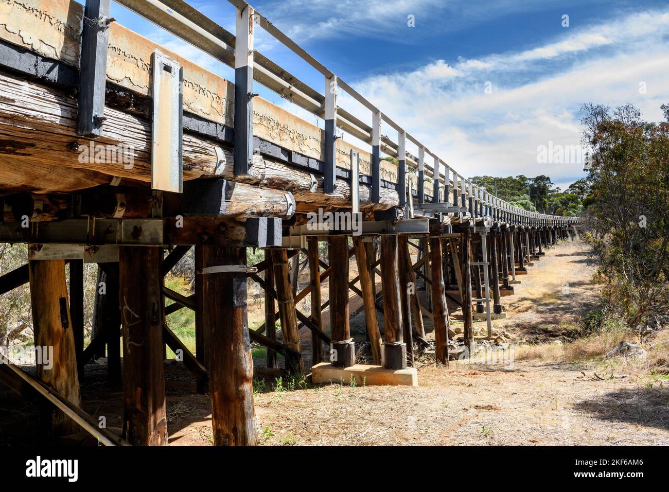 Old road bridge spanning Clackline Brook. Clackline, Western Australia ...