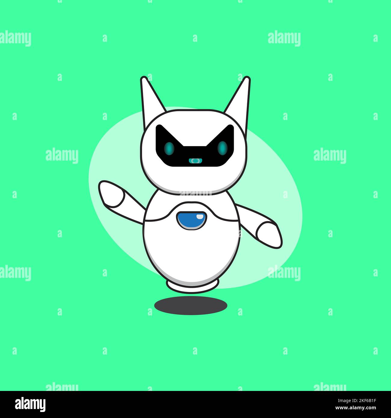 Cute Robot Vector Icon Illustration. Techology Robot Icon Concept ...