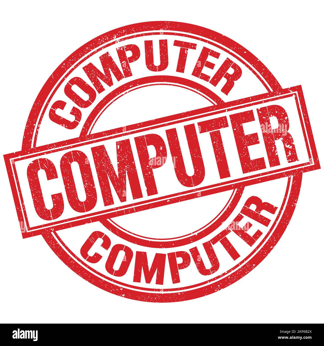 COMPUTER text written word on red round stamp sign Stock Photo - Alamy