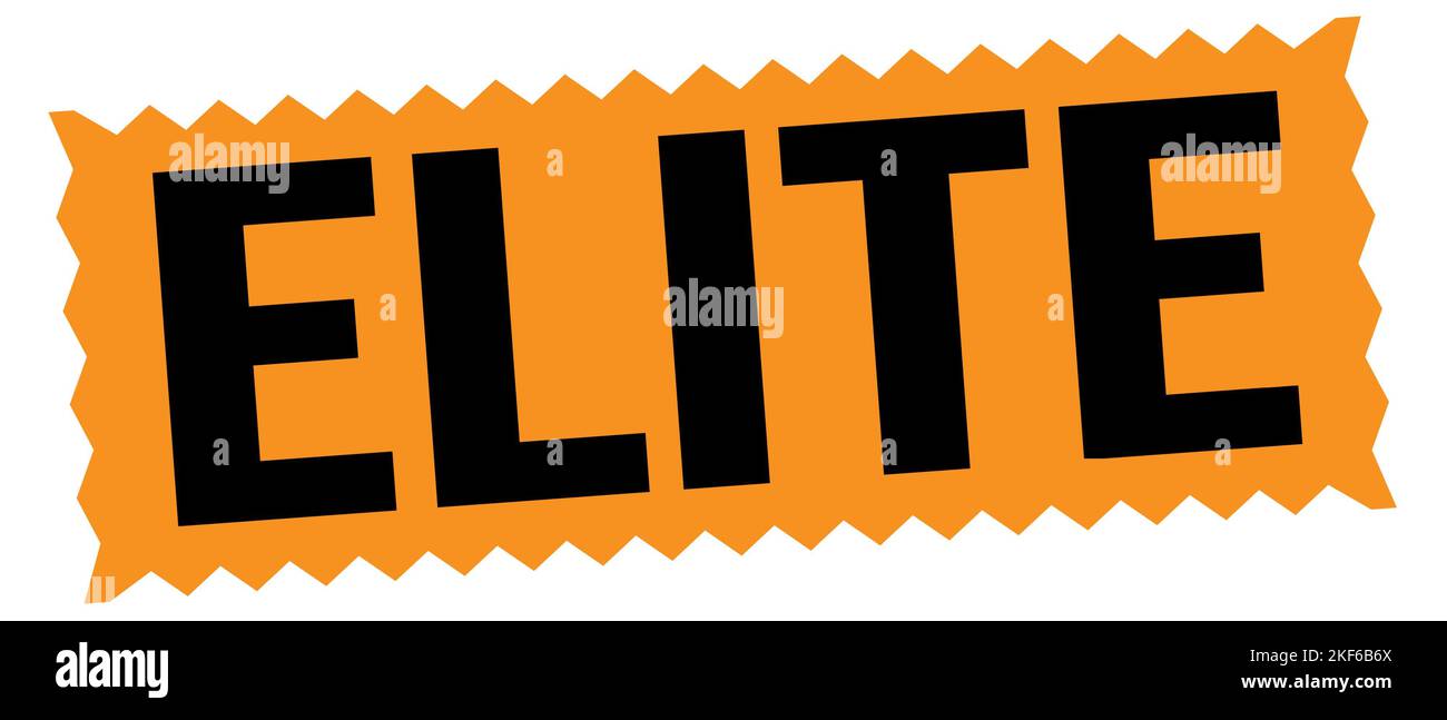 Elite text on orange hi-res stock photography and images - Alamy