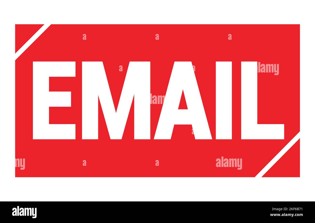 EMAIL text written on red rectangle stamp sign Stock Photo - Alamy
