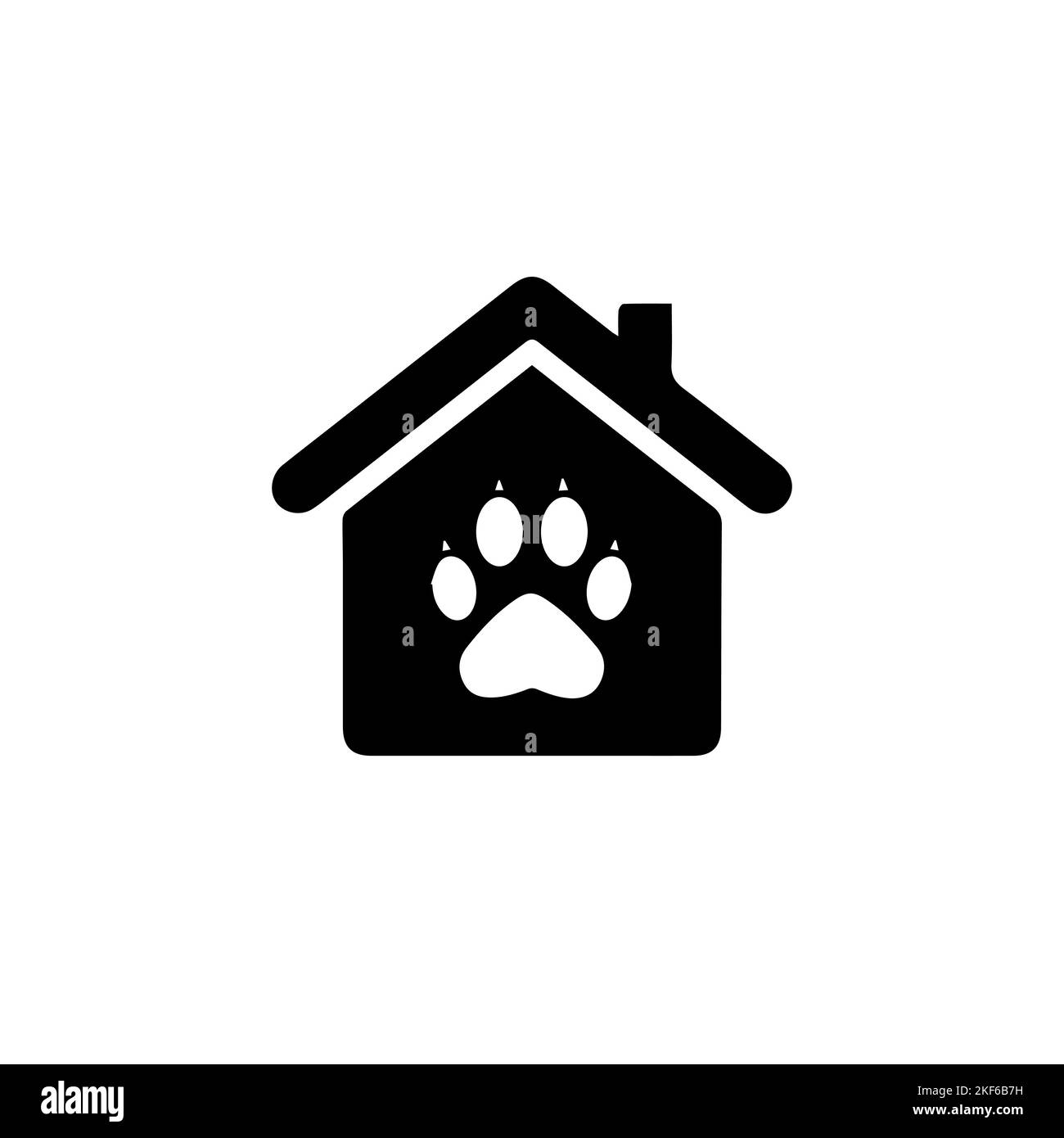Set of animal paw print. Dog or cat footprint vector icon illustration ...