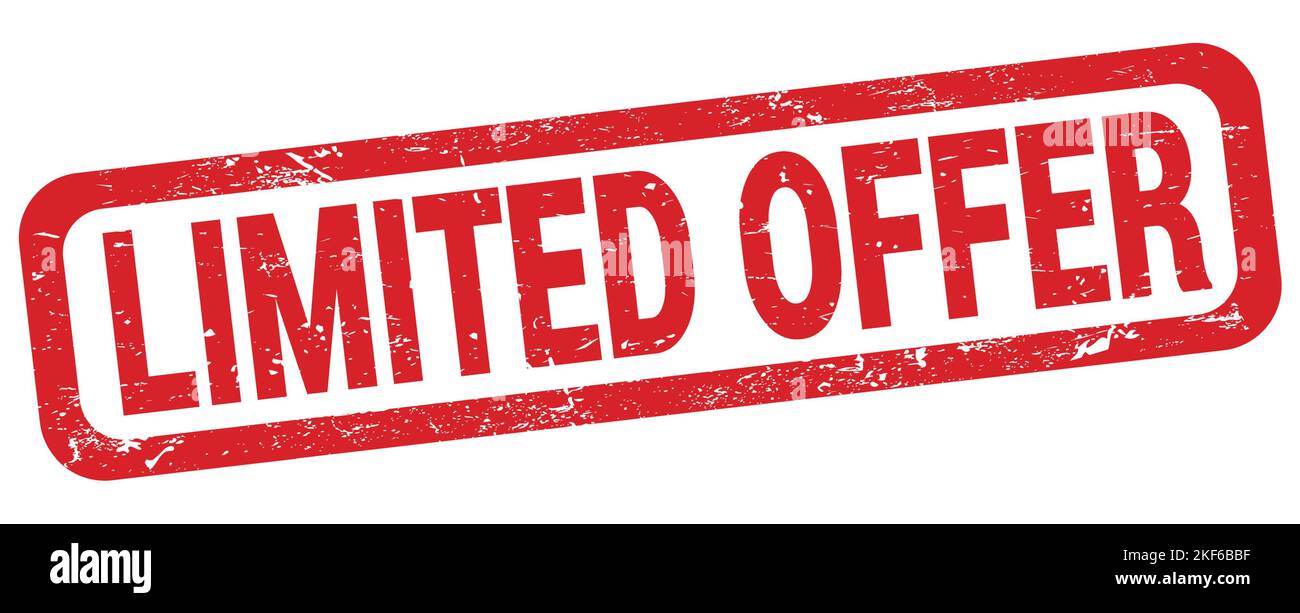 LIMITED OFFER text written on red rectangle stamp sign Stock Photo - Alamy